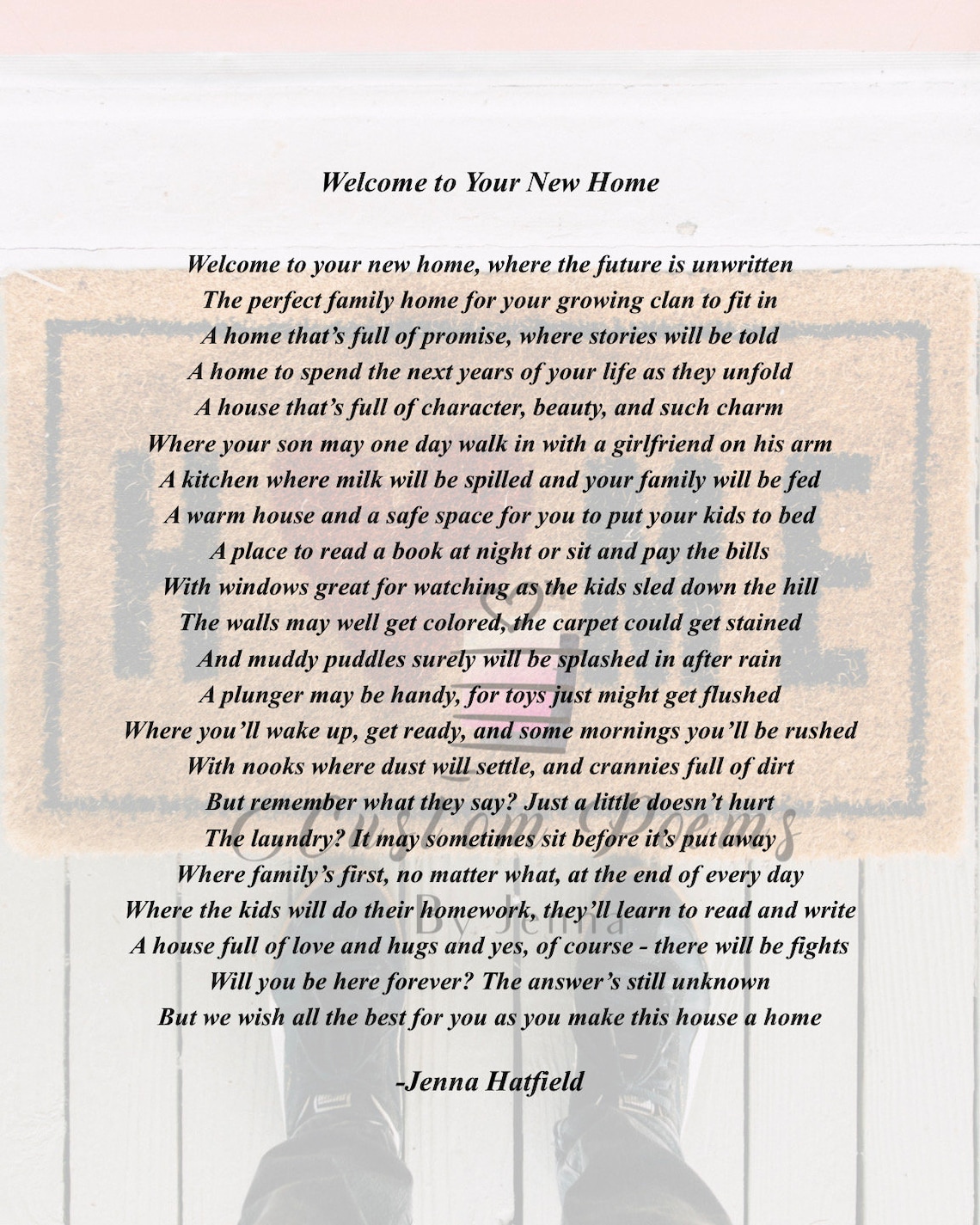 Welcome to Your New Home Poem – Housewarming Gift 8x10 Print - Etsy