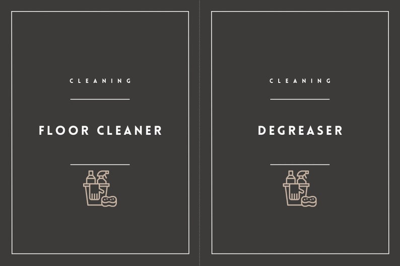 Cleaning Product Bottle Labels - Etsy