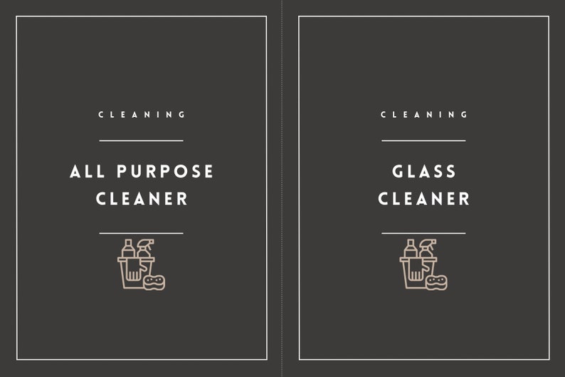 Cleaning Product Bottle Labels - Etsy