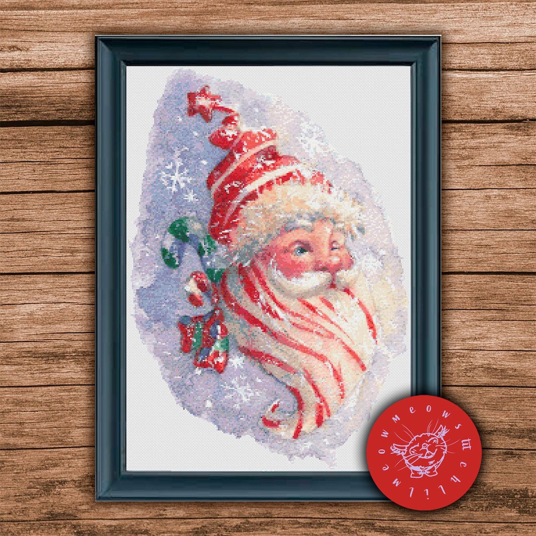Santa Claus Cross Stitch Pattern, PDF File, Holiday Cross Stitch ...