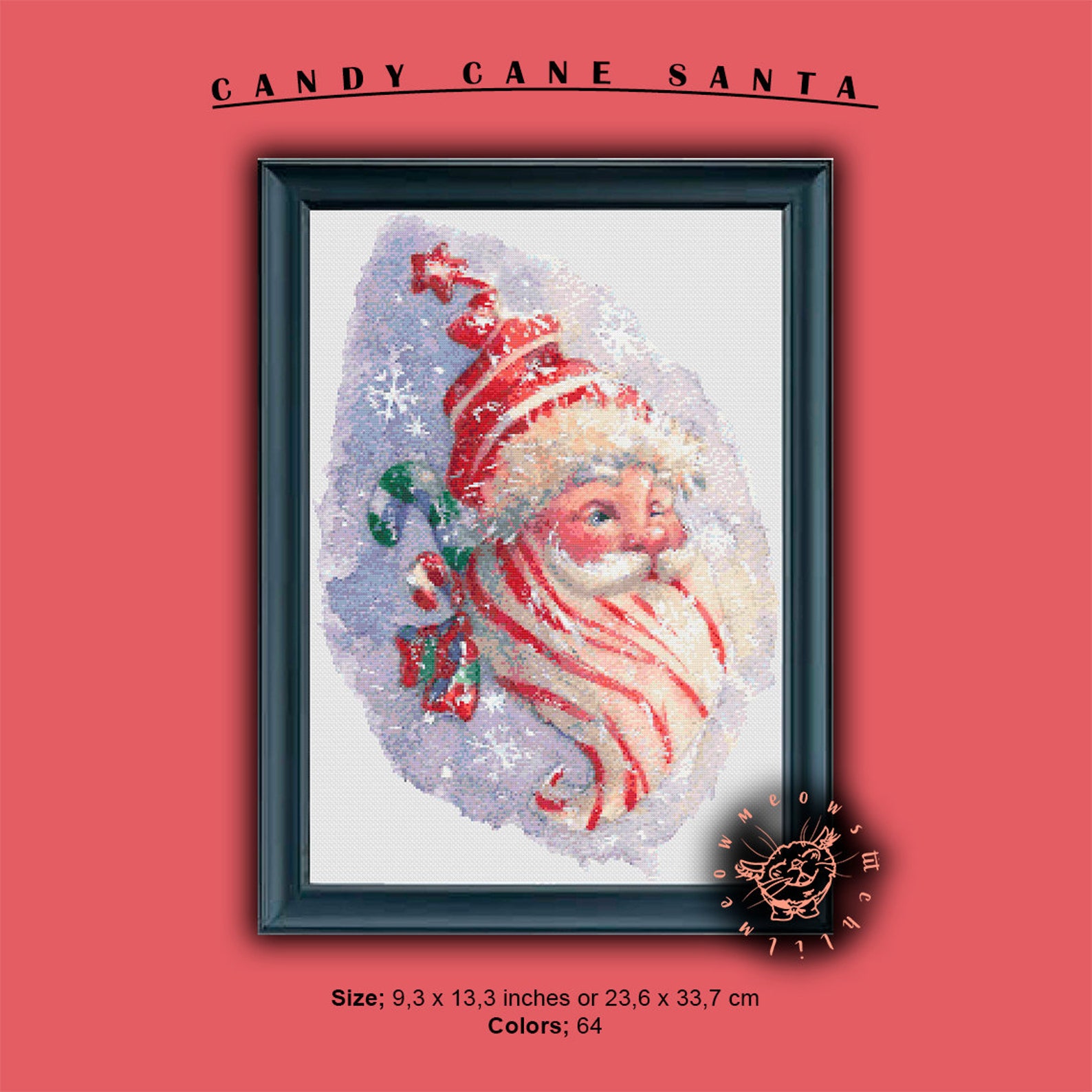 Santa Claus Cross Stitch Pattern, PDF File, Holiday Cross Stitch ...