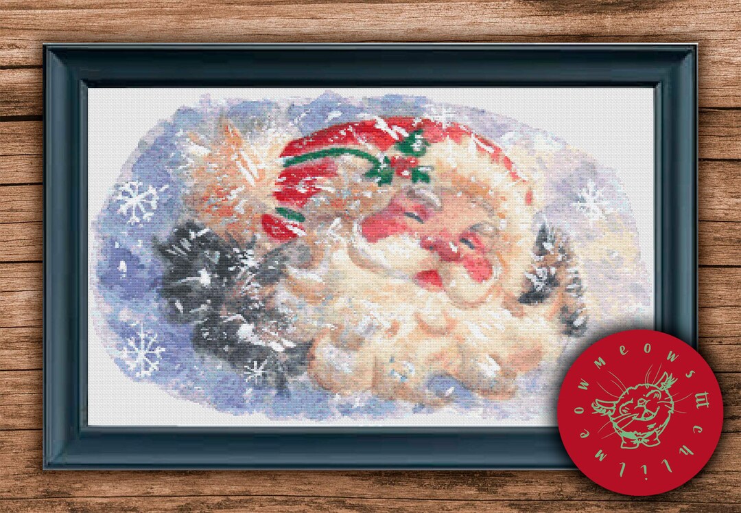 Santa Claus Cross Stitch Pattern PDF, PDF File, Christmas Cross Stitch ...