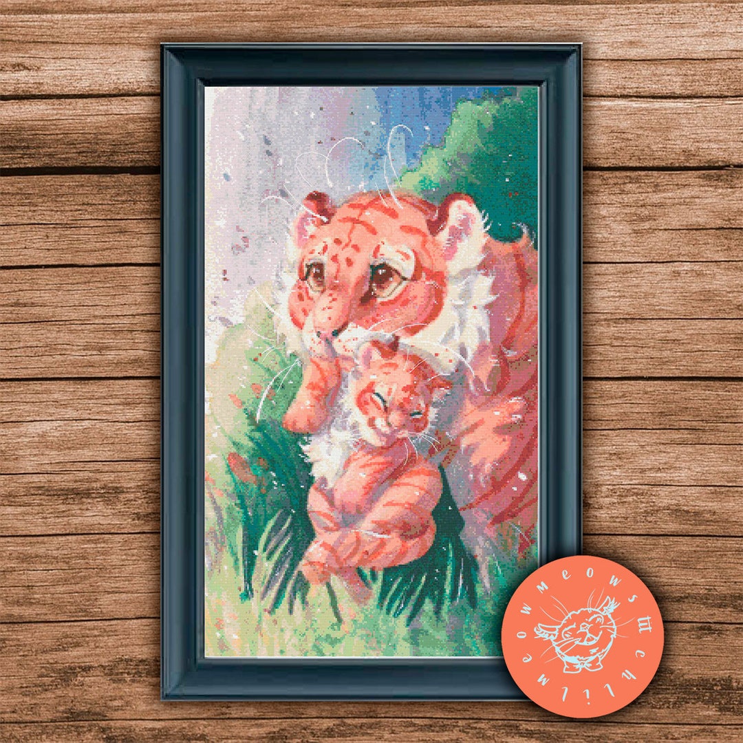 Tigers Cross Stitch Pattern PDF, PDF File, Cute Cross Stitch, Animal ...
