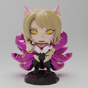 Ahri KDA Chibi STL File, 3D Digital Printing STL File for 3D Printers ...