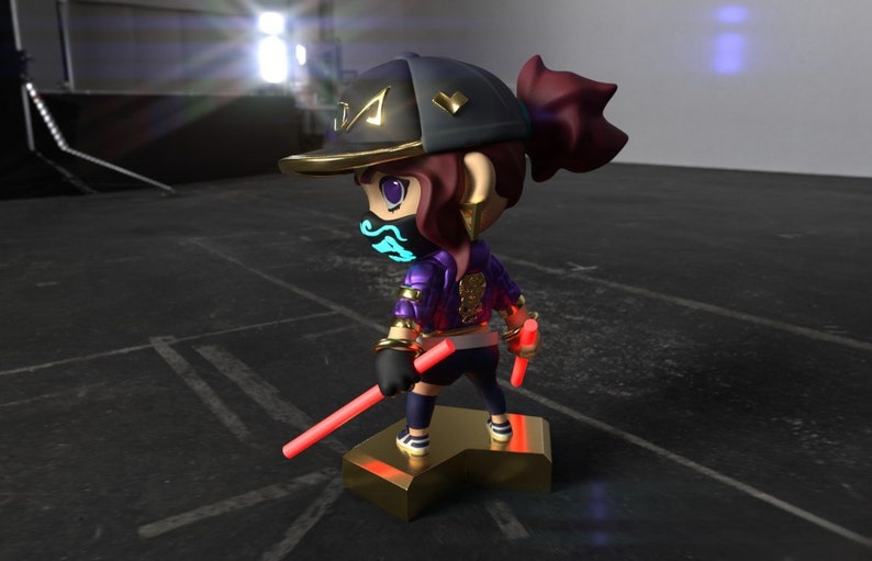 Akali KDA WithMASK Chibi STL File, 3D Digital Printing STL File para ...