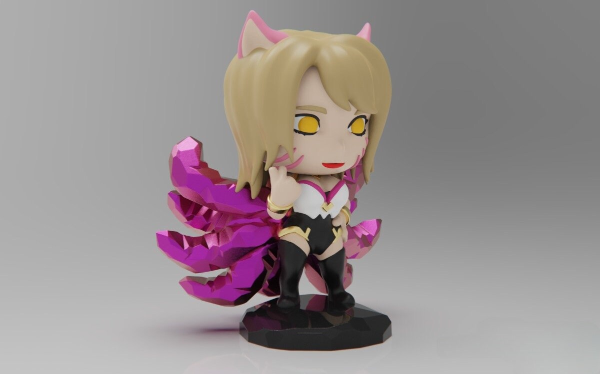 Ahri KDA Chibi STL File 3D Digital Printing STL File for 3D - Etsy