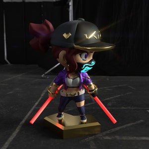 Akali KDA Withmask Chibi STL File, 3D Digital Printing STL File for 3D ...