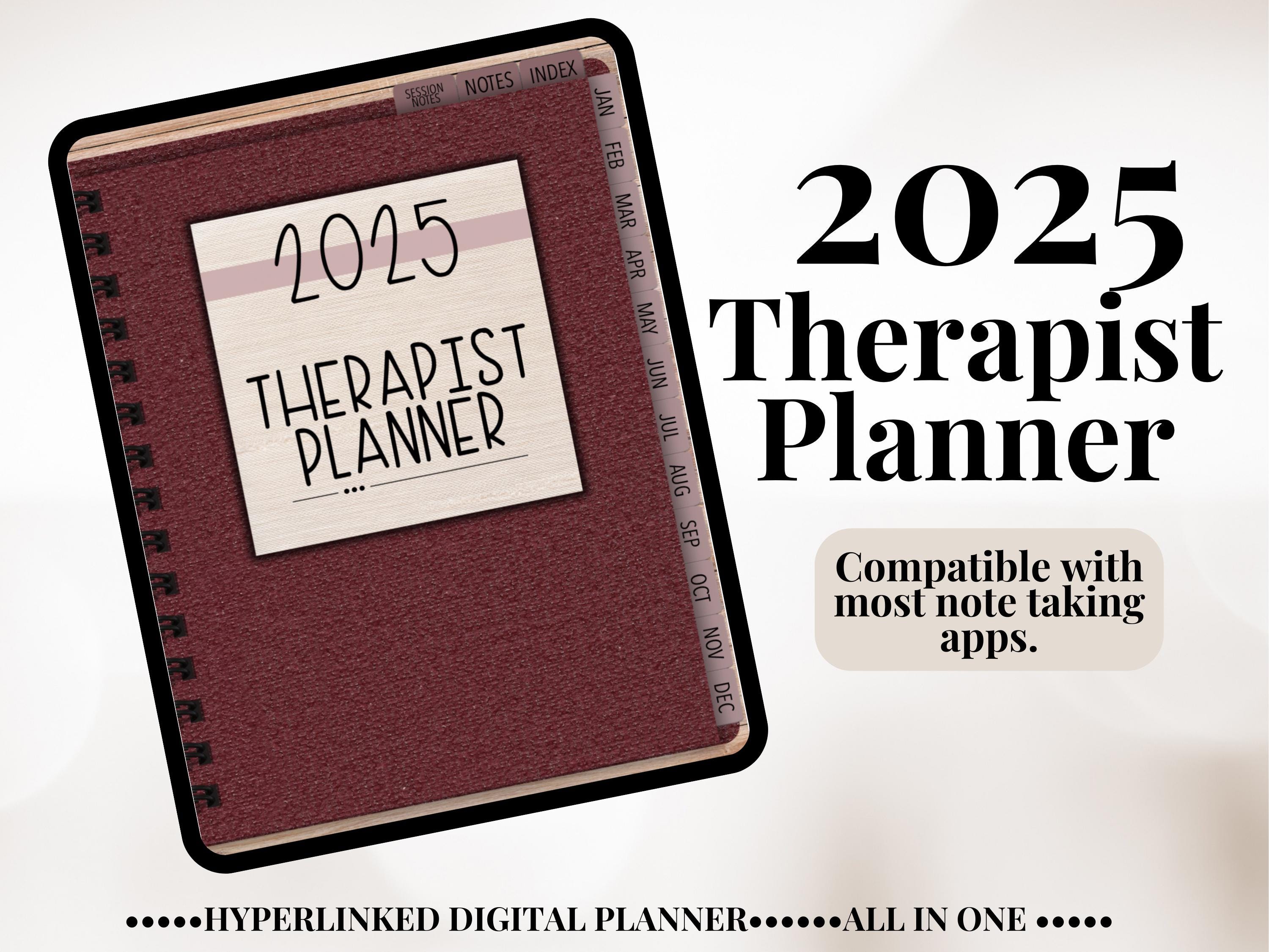 2025 Therapist Planner, Digital Planner, Therapist Notebook, Therapy ...