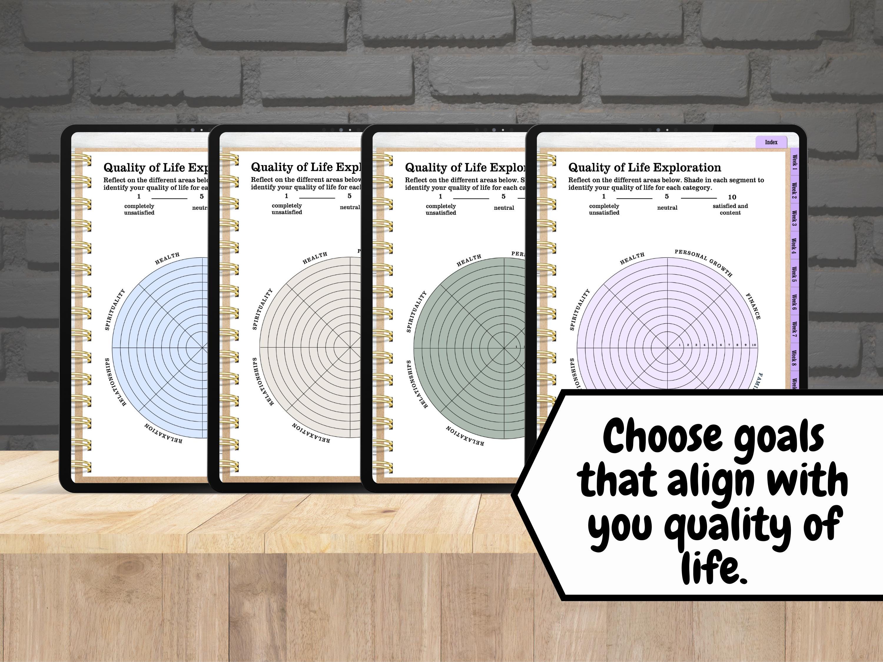 12 Week Year Planner, 12 Week Goal Digital Planner, Hyperlinked ...