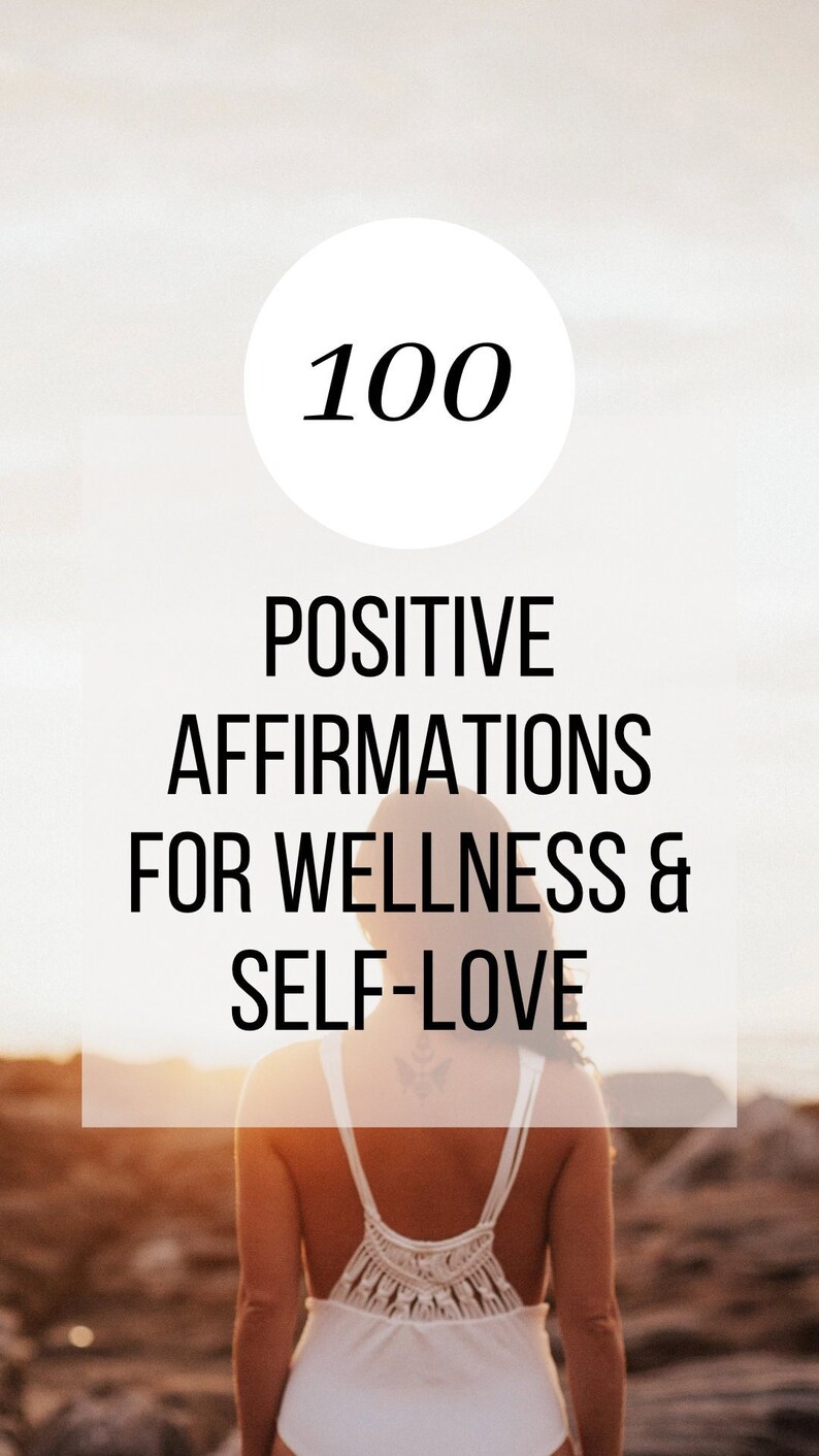 Digital Positive Affirmation Cards- 100 Affirmations for Well-being and ...
