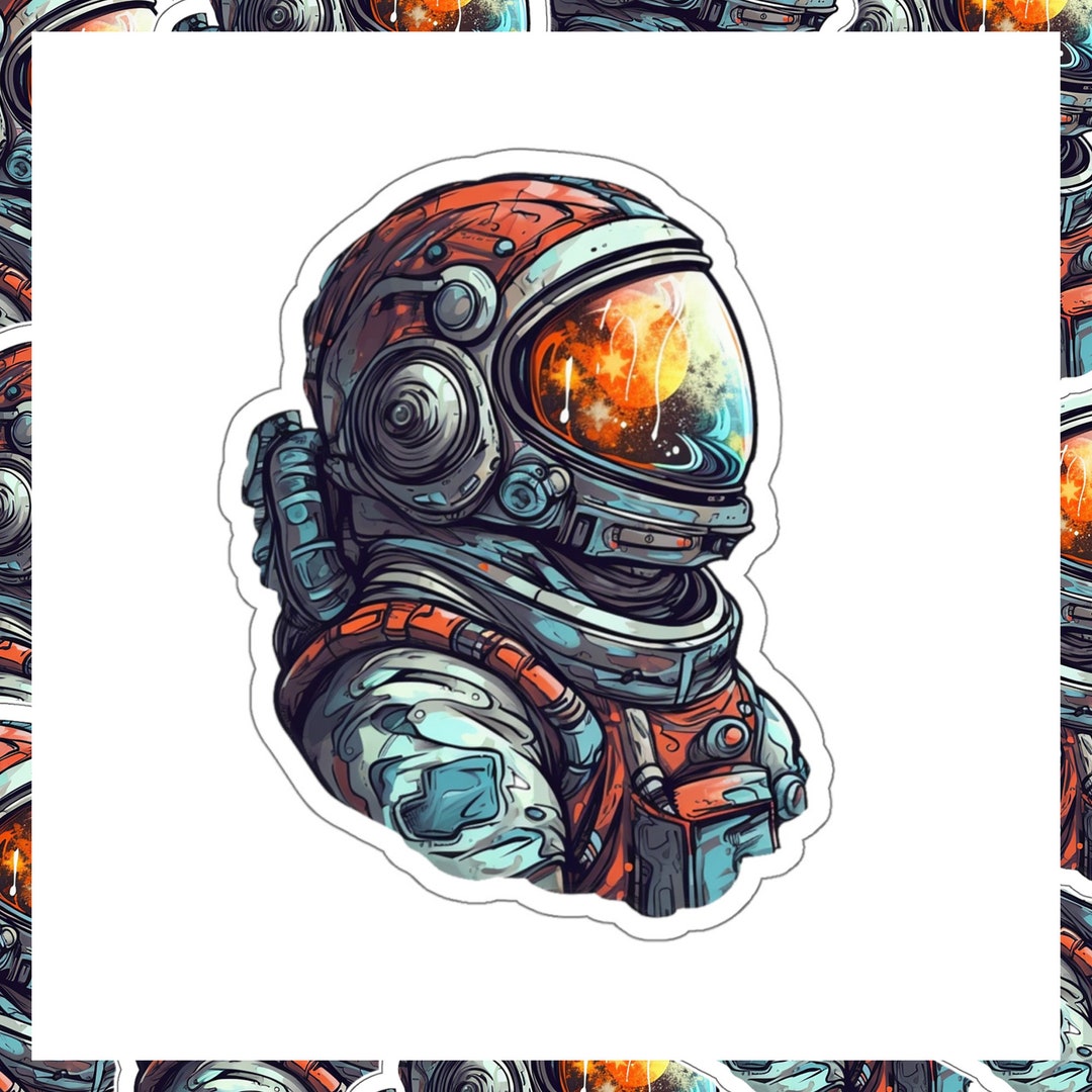 Astronauts Universal Gaze Sticker, Great for Laptops, Notebooks, Water ...