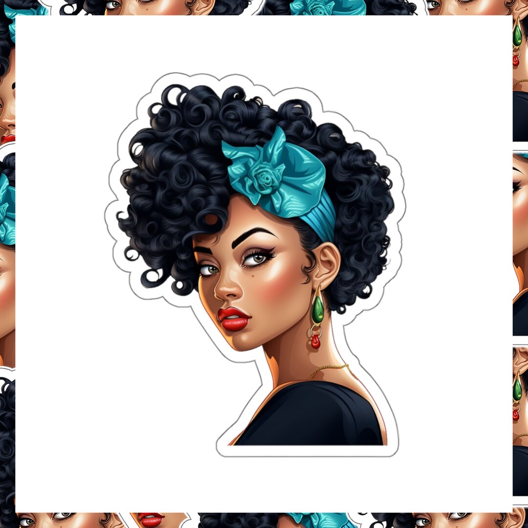 Stunning Samara Sticker, Girlies Collection, Black Woman Stickers ...