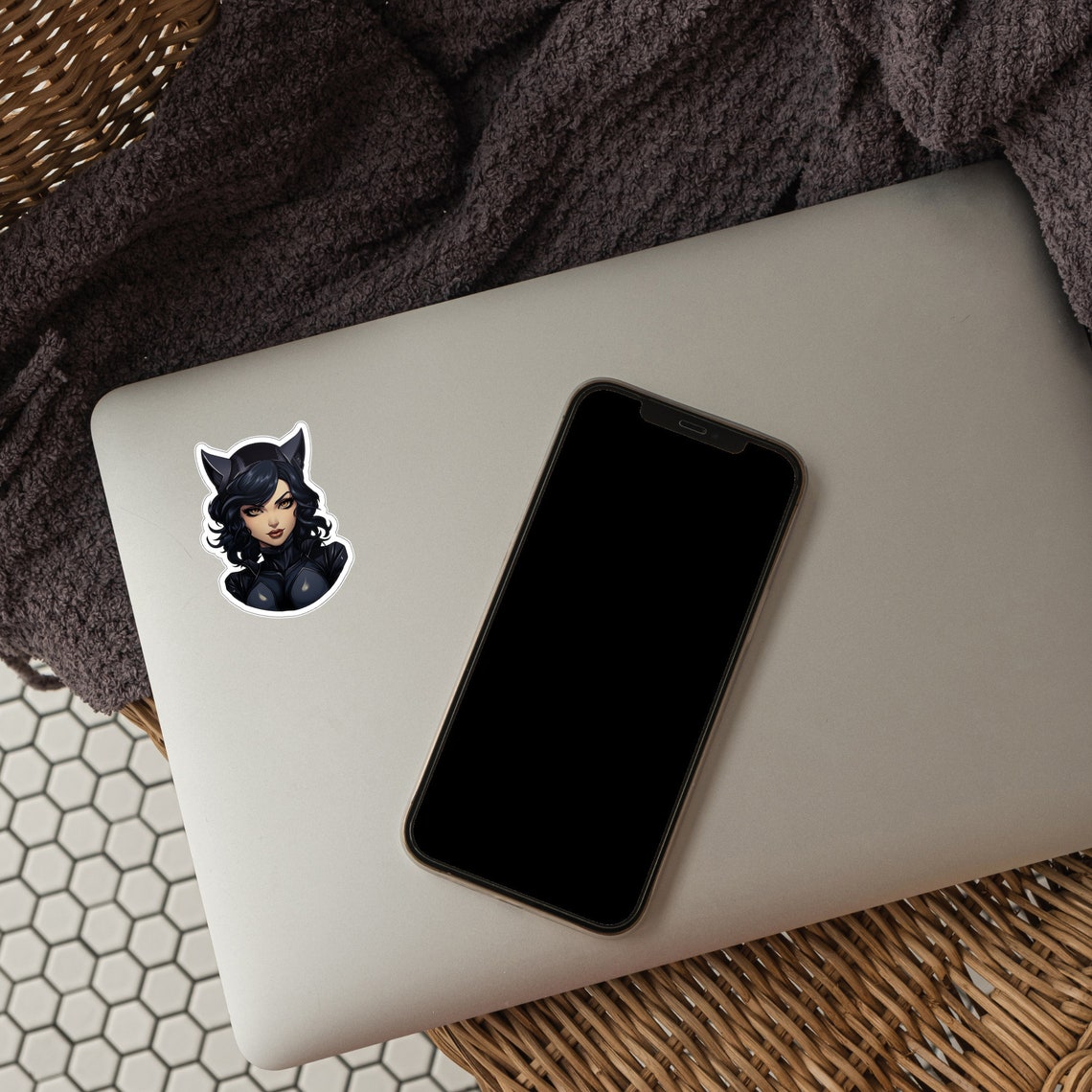 Anime Catwoman Sticker, Girlies Collection, Great for Laptops ...