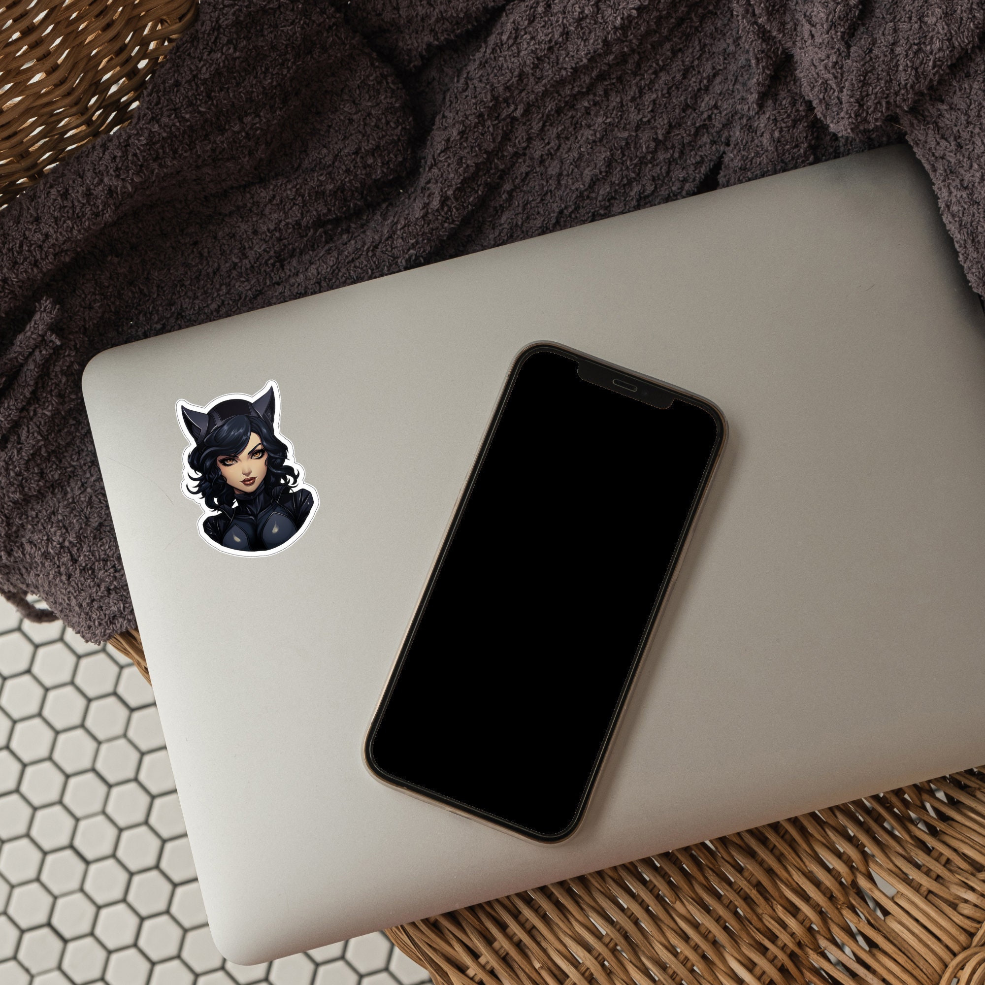 Anime Catwoman Sticker, Girlies Collection, Great for Laptops ...