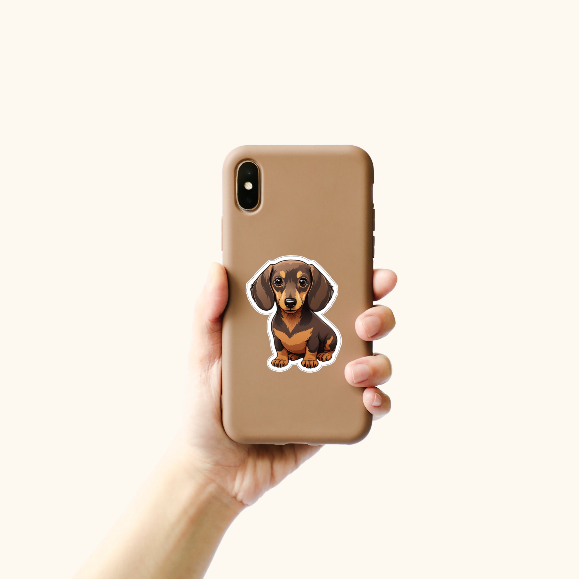 Cute Dachshund Puppy Sticker, Great for Laptops, Notebooks, Water ...