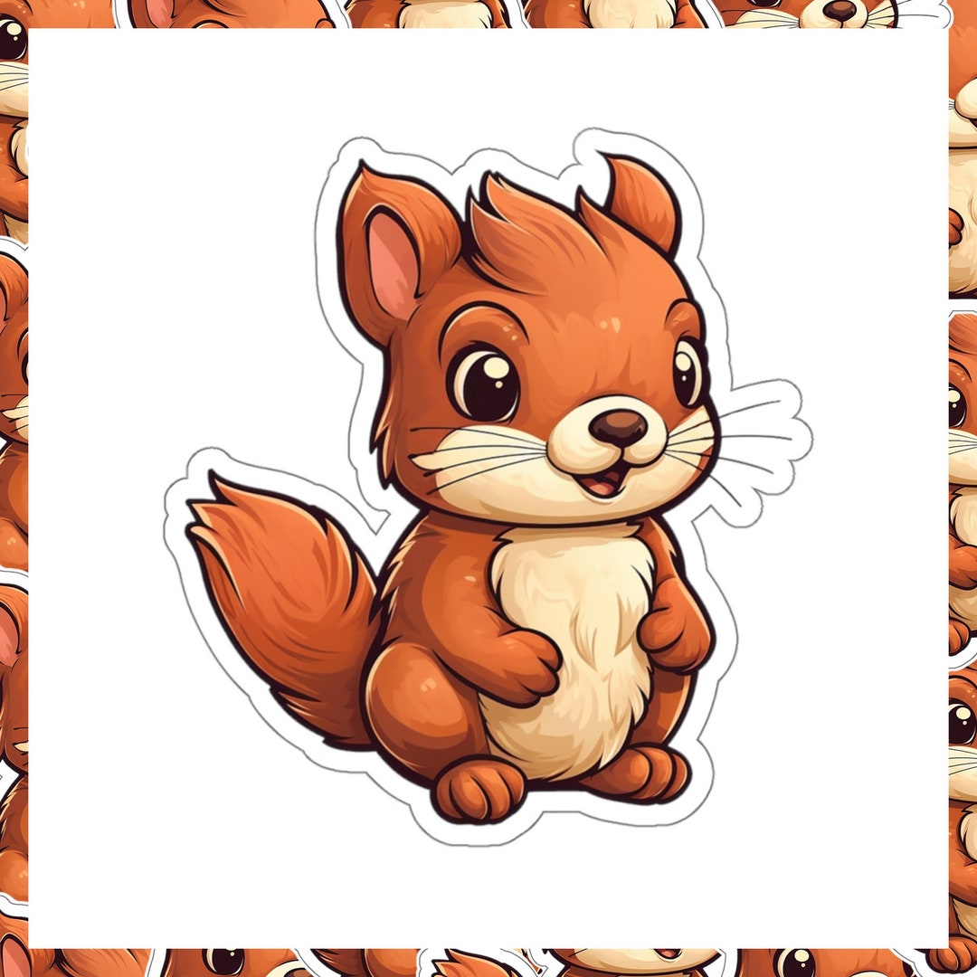 Skippy the Squirrel Sticker, Great for Laptops, Notebooks, Water ...