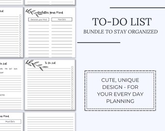 Digital To-do List | Simple Planning and Task Tracker | Undated With ...