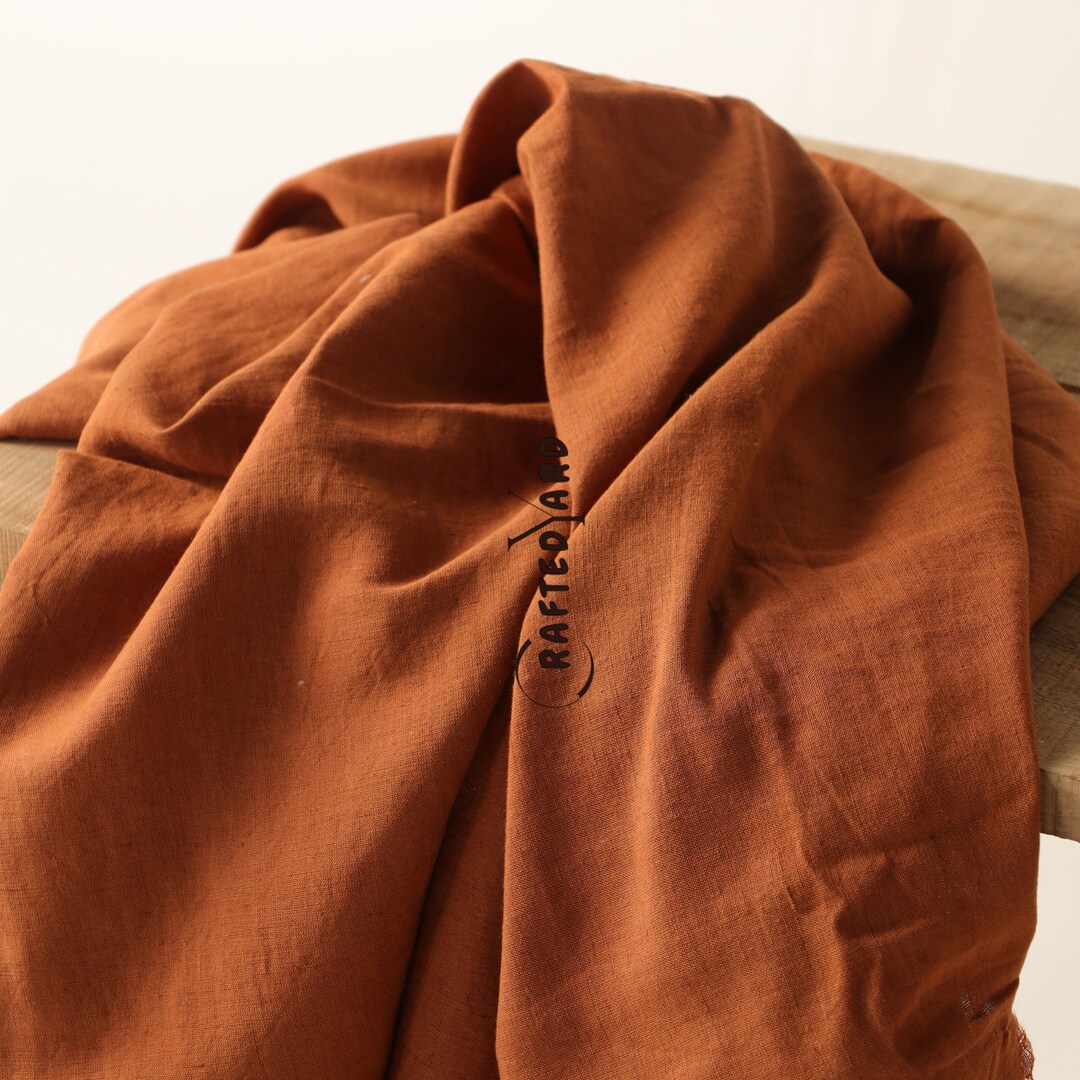 Natural Linen Rusty Fabric by the Yard Linens for Home Decor, Bedding ...