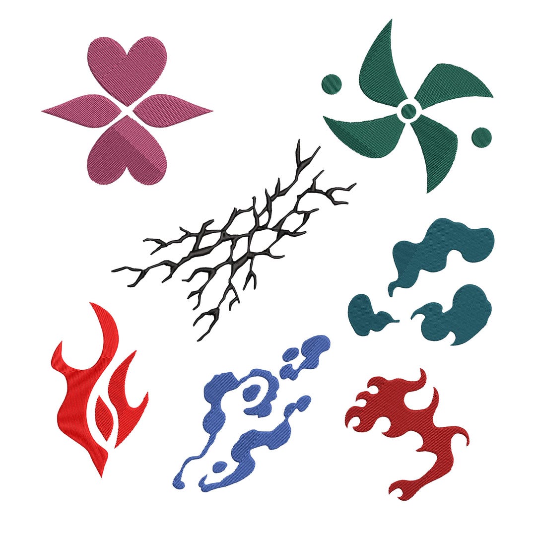 Japanese Demon Hunter Mark Embroidery Machine,anime Sword Inspired,sun ...