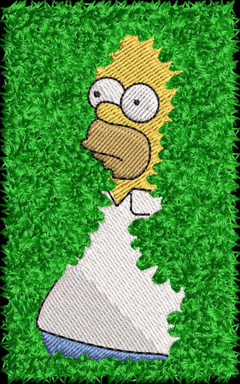Funny Homer Cartoon Meme Embroidery Machine - Etsy