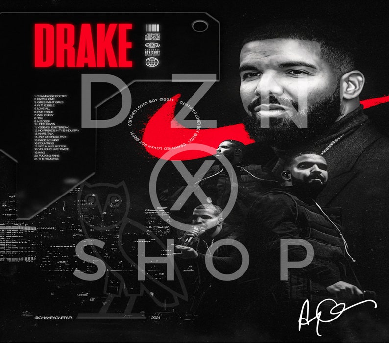 20oz Drake Tribute Tumbler Digital PNG Download Design Sublimation Wrap ...