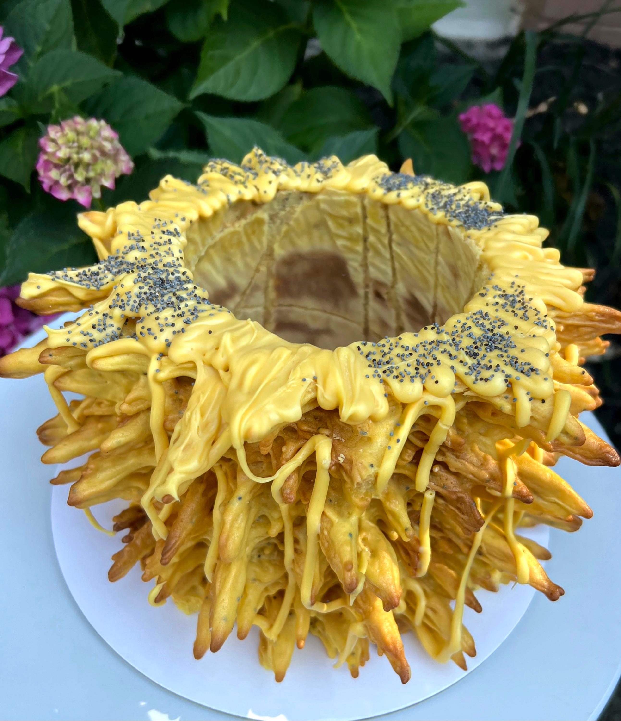 Lemon Poppy Seed Birthday and Wedding Tree Cake ( Sakotis ) ( Raguolis ...