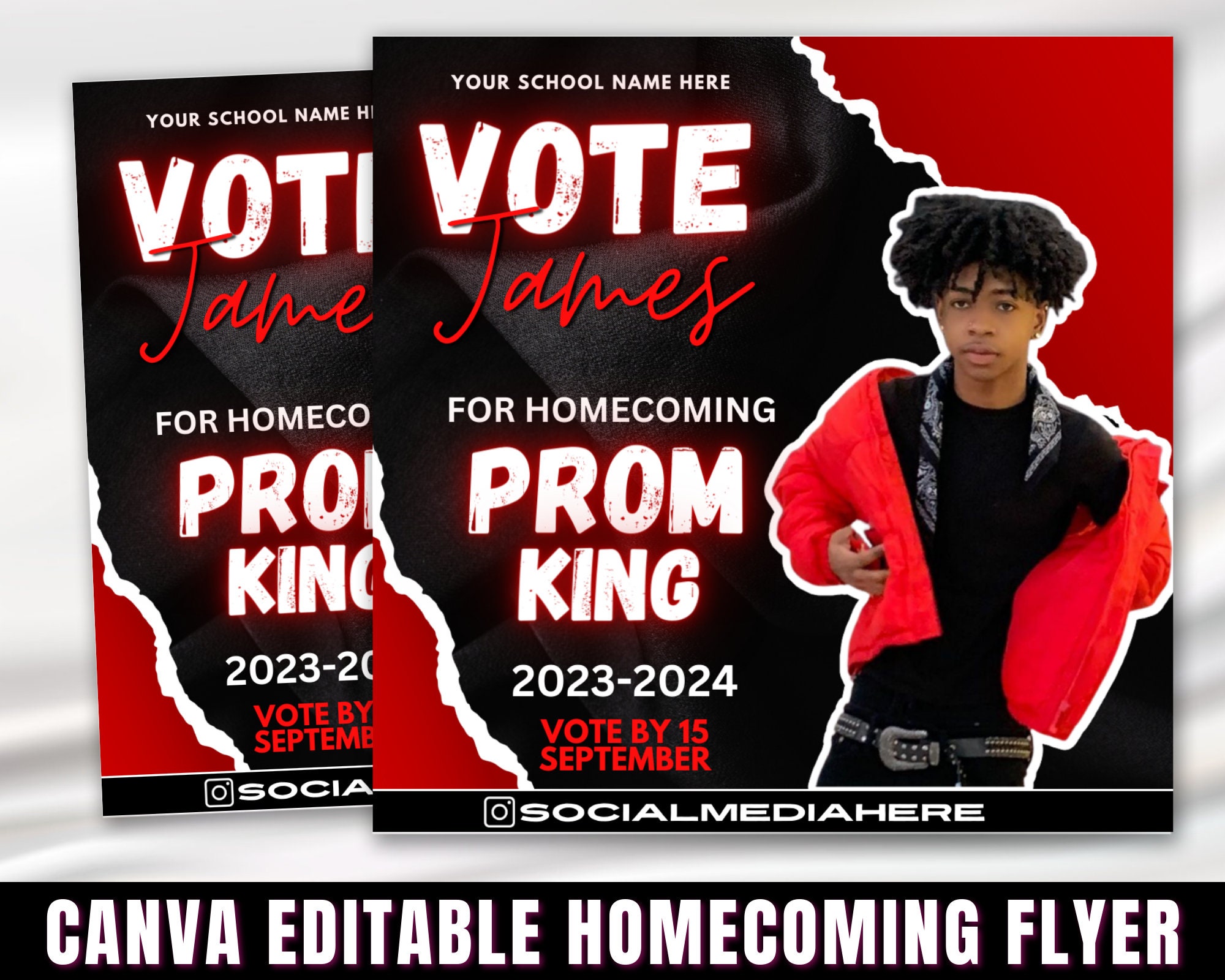 Vote Homecoming King Flyer, Homecoming Flyer, Campaign Flyer, Class ...