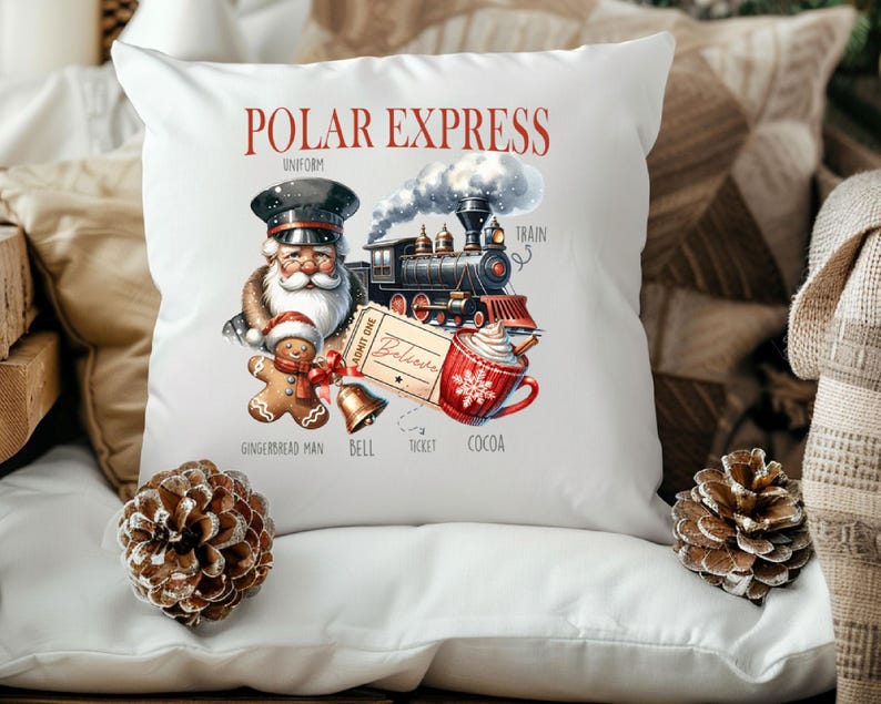 Editable Polar Express Sticker Design Polar Express Canvatemplate ...