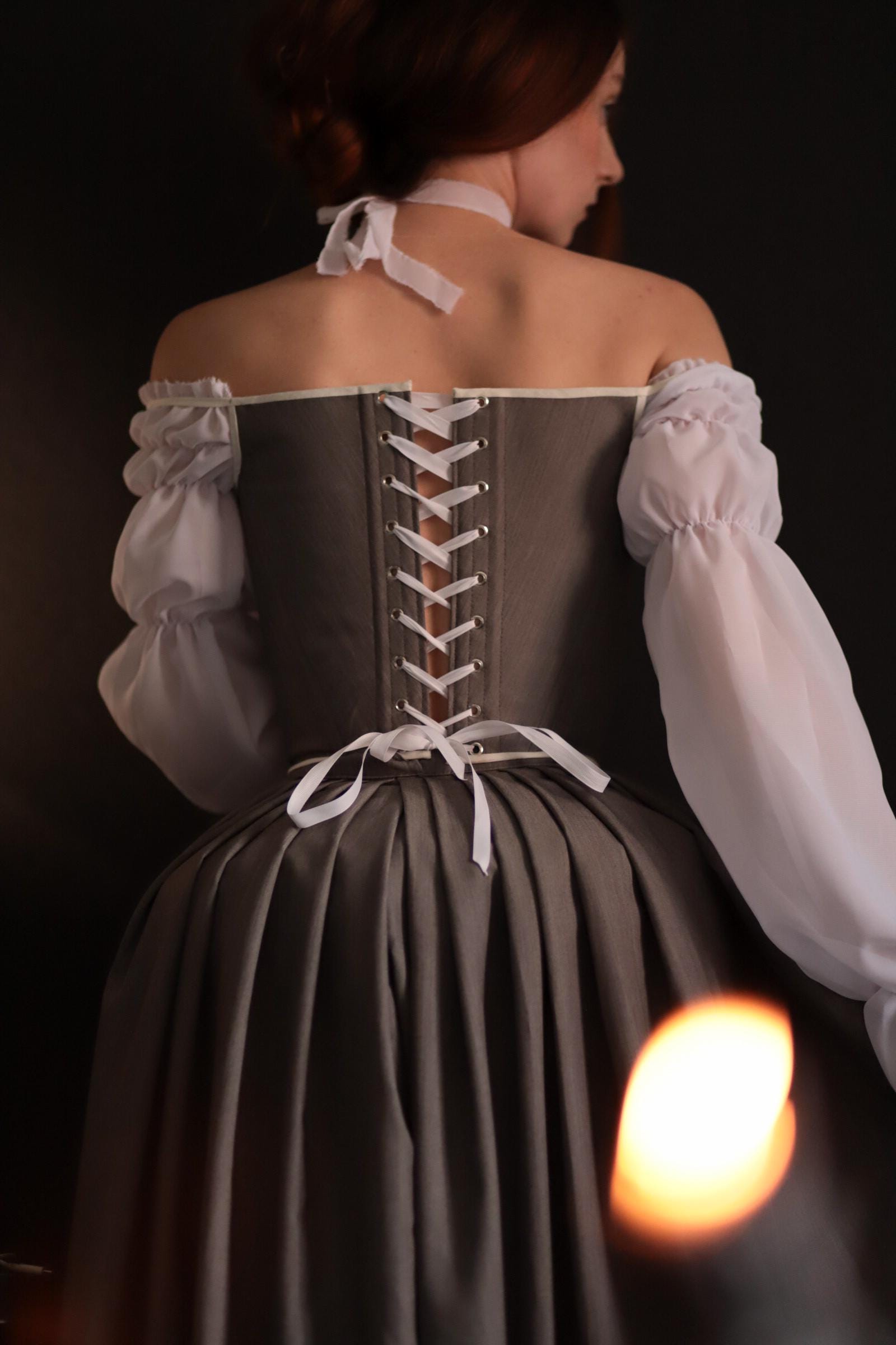 Wedding Dress From the Series "outlander", Dress With Oak Leaves and ...