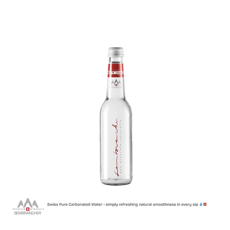 Swiss Alps Sparkling Water Glass Bottle 330 ML (24 Pack) Sembrancher ...