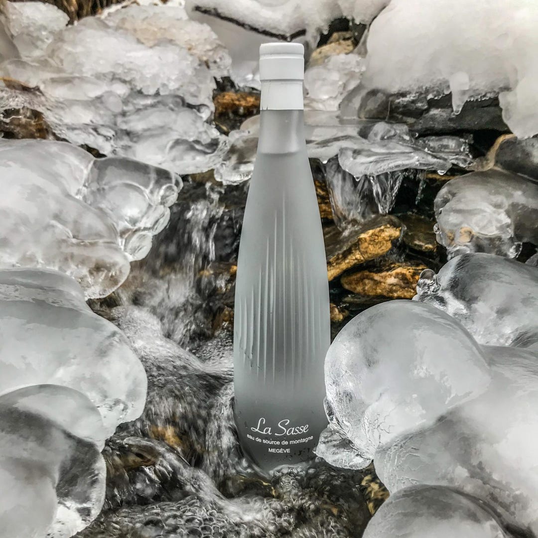 La Sasse Mountain Spring Water 740 Ml Glass Bottle - MEGÈVE - French ...