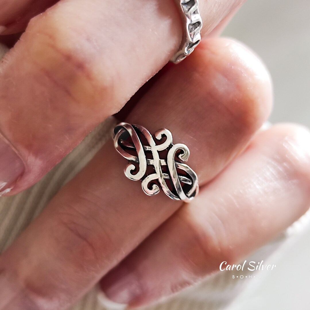 Silver Knuckle Ring, Silver Half Toe Ring, Celtic Knot Toe Ring ...