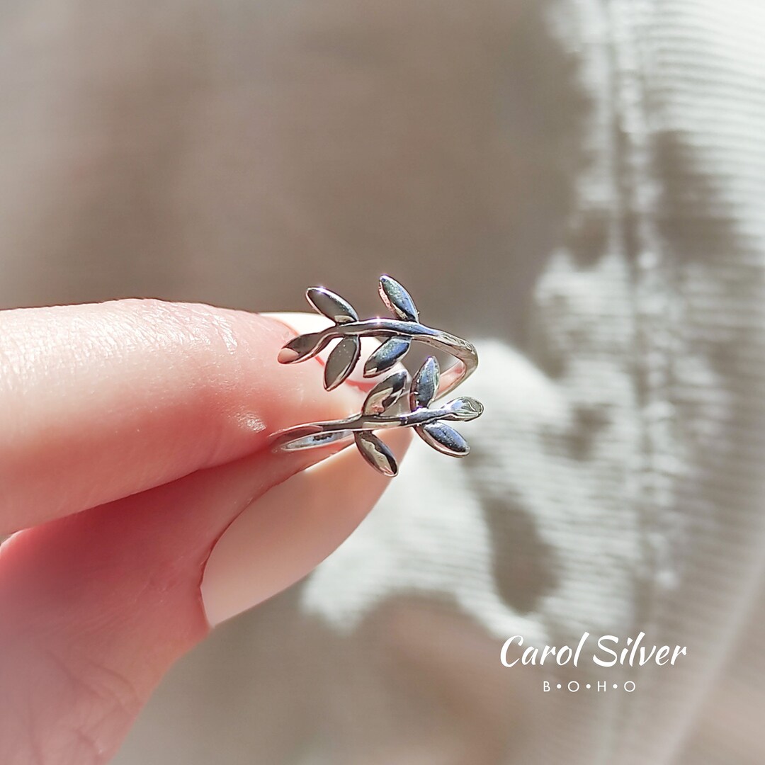 Silver Midi Ring, Climbing Toe Ring, Adjustable Branches Half Finger Ring, Tree Leaves Toe Ring ...