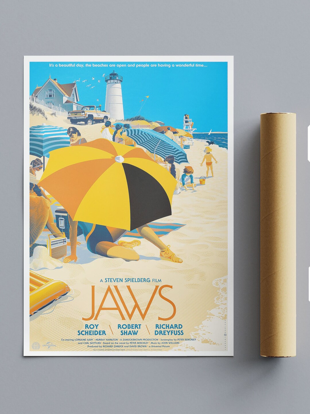 Jaws V1 Reimagined Movie Poster - Etsy