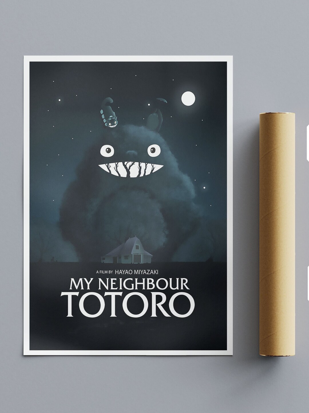 Ghibli Totoro Smiling Tree Mouth Print - Etsy