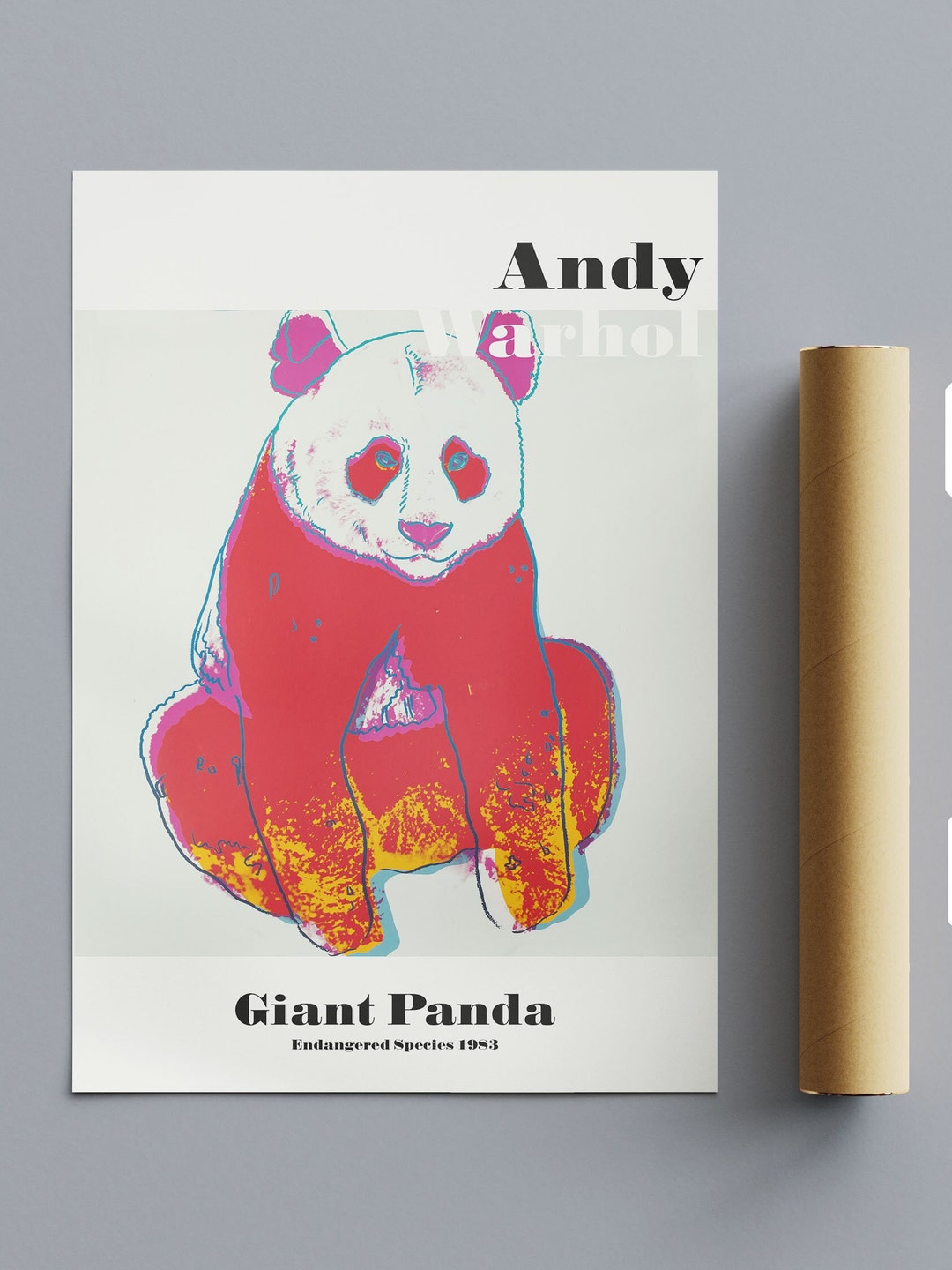 Andy Warhol Endangered Giant Panda Art Poster - Etsy
