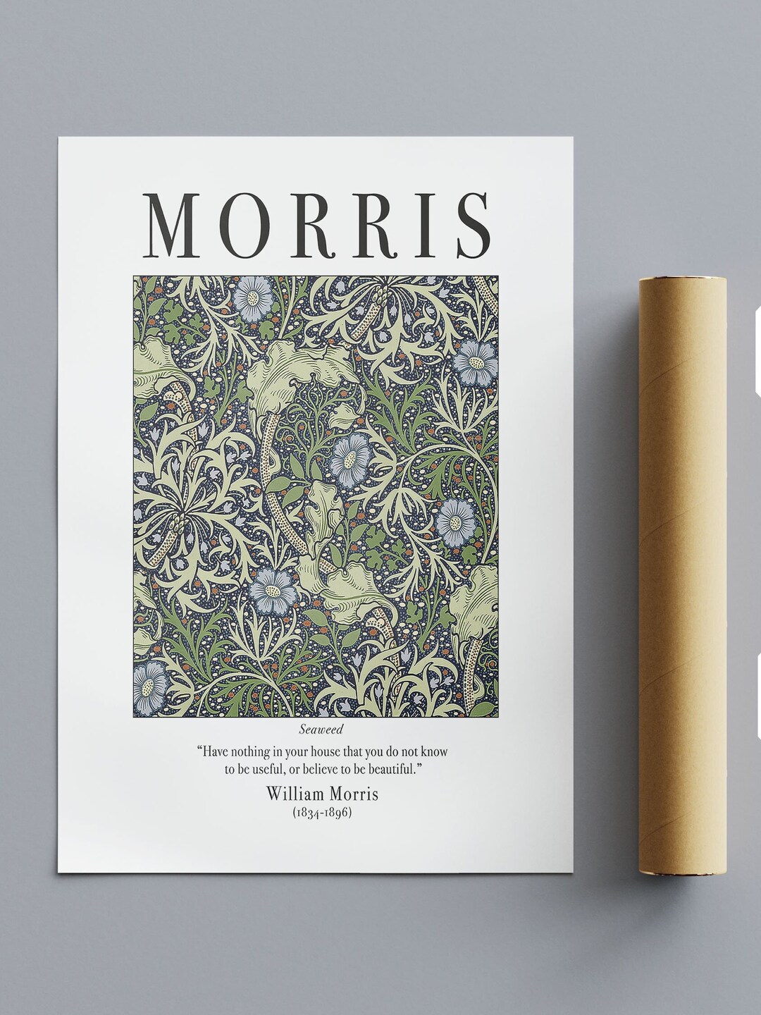 William Morris Seaweed Vintage Art Print - Etsy UK