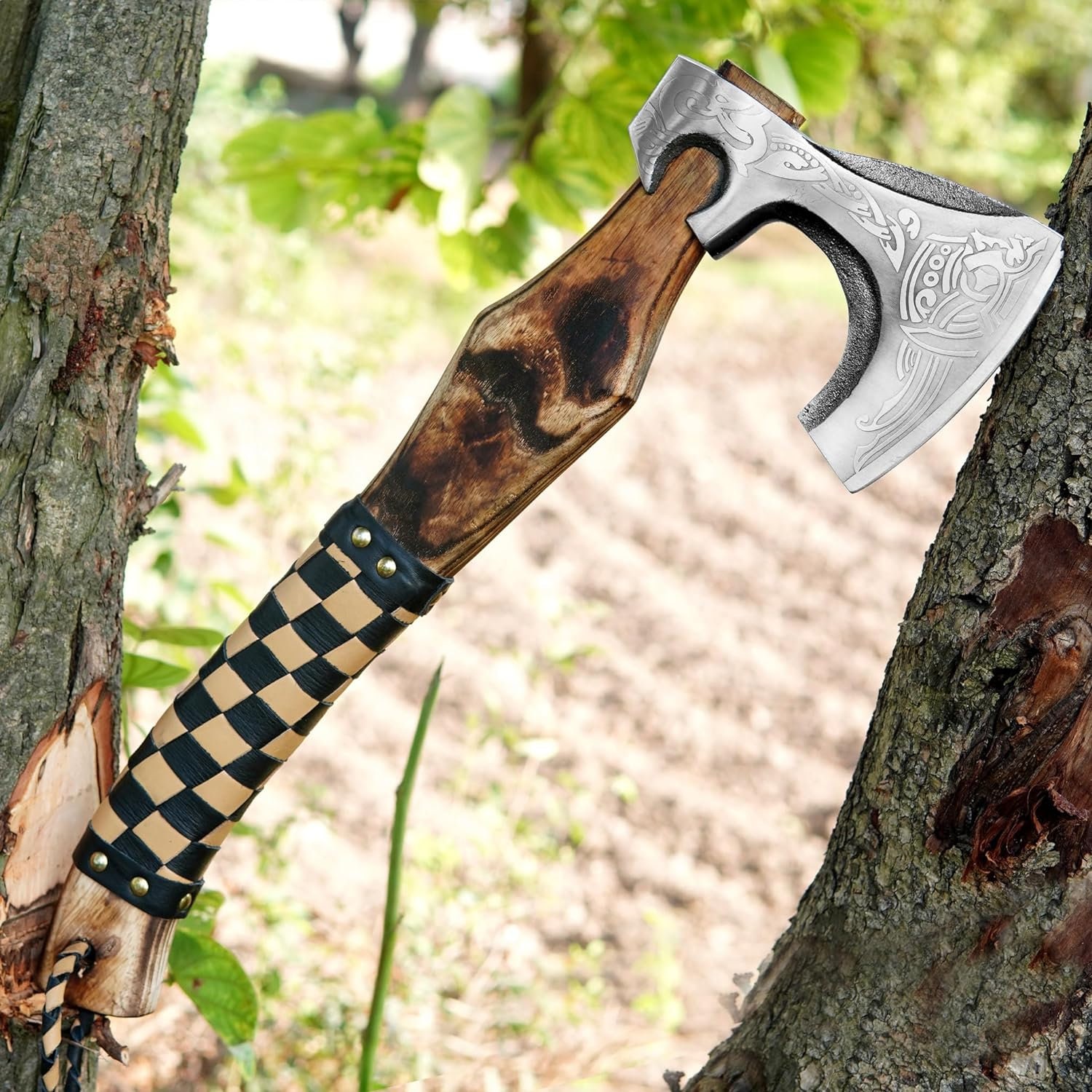 Custom Handmade Viking Axe Gifts Forged Carbon Steel With ASH Wood ...