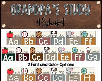 Classroom Alphabet Posters With Pictures/digital - Etsy