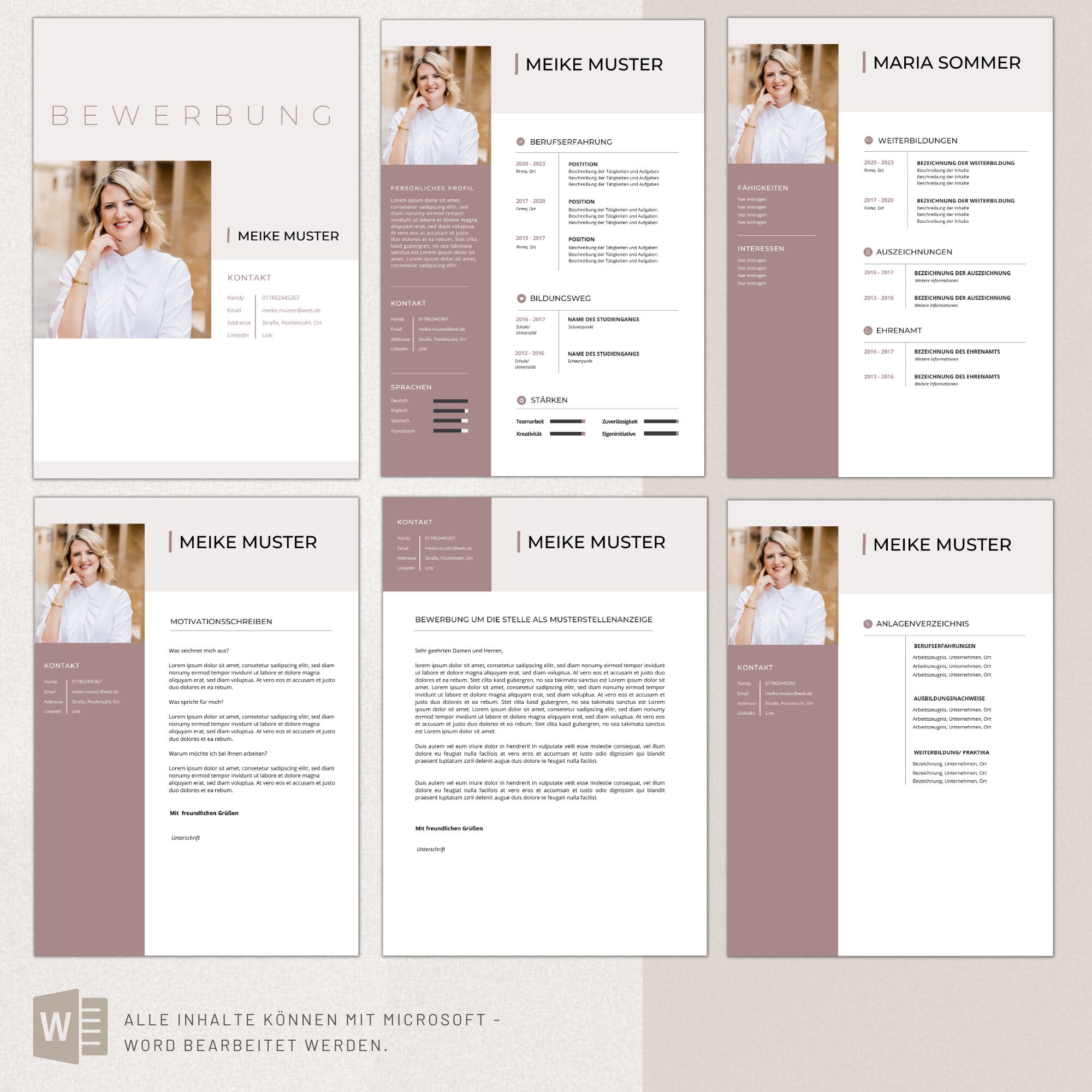 Resume Template German, Template for Word, Resume and Cover Letter ...