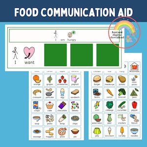 I Am Hungry Communication Board Sentence Aid, Non Verbal Visual Aids ...