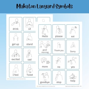 Makaton Communication Lanyard Symbols, Emotions Visuals, Basic ...