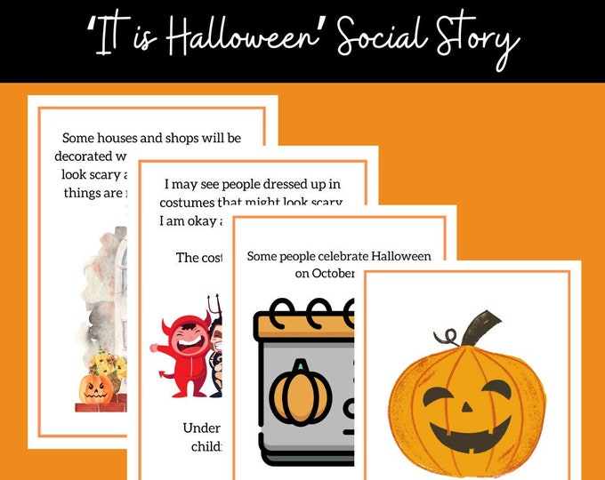 Halloween Social Story PDF, Autism Calm Corner Tool, Toddler Emotions ...