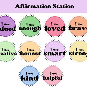 Affirmation Station Classroom Prints, Classroom Resources, Positive ...