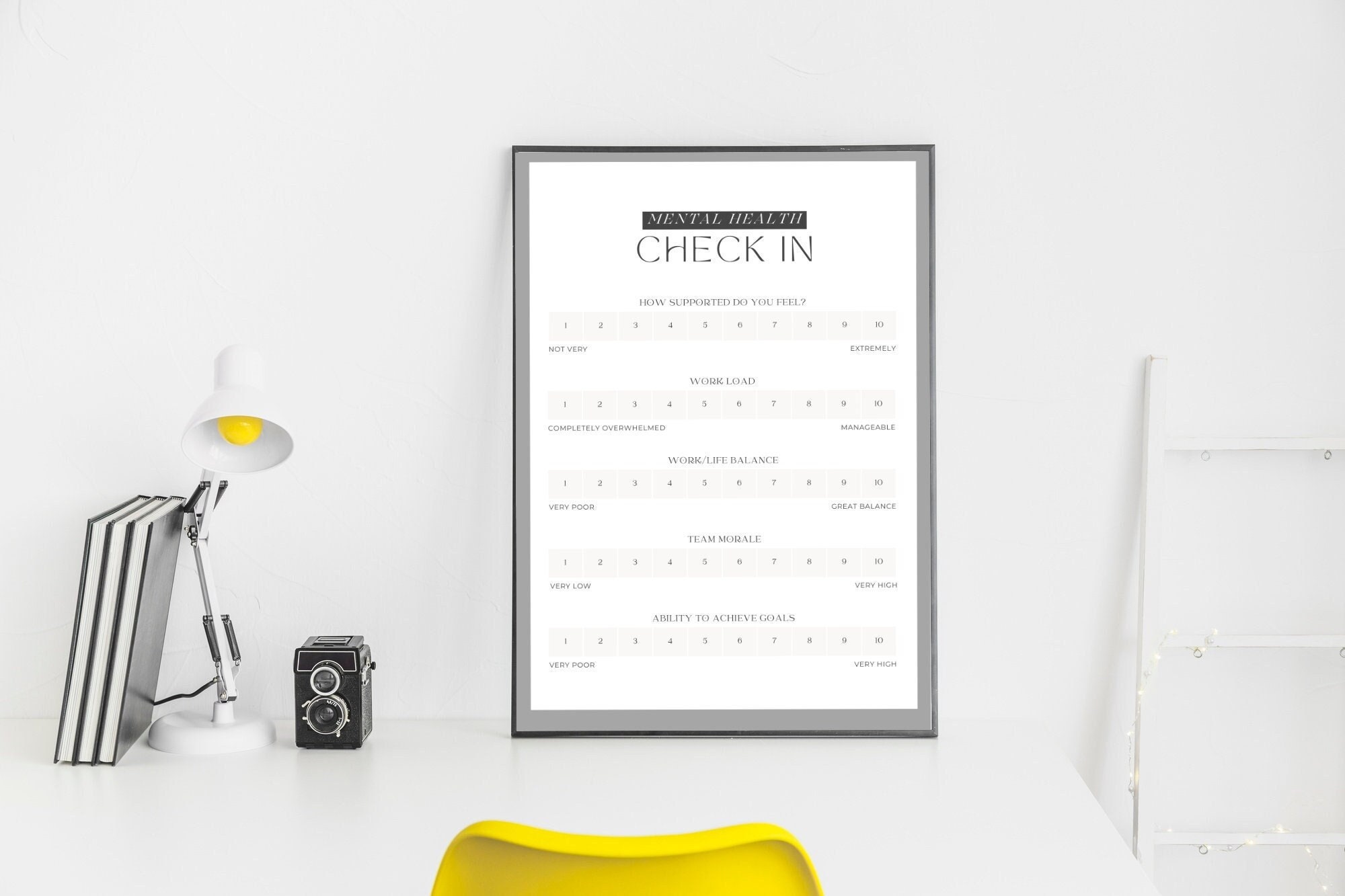 Mental Health and Wellbeing Check in Journal Sheet, Staff Morale and ...