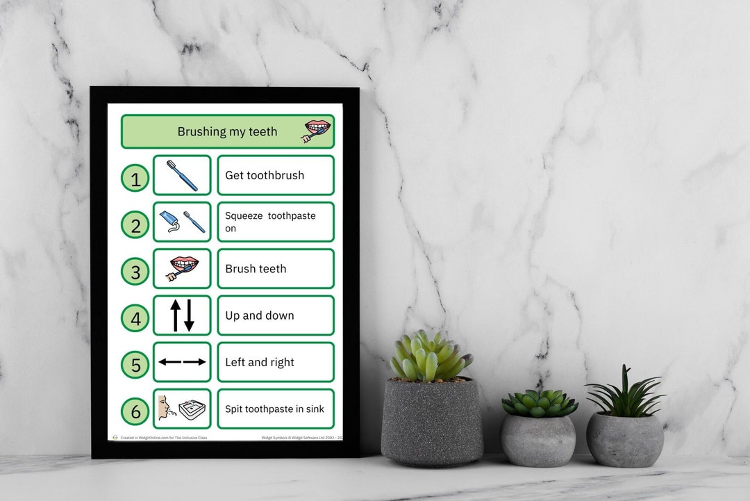 Teeth Brushing Visual Aids, Additional Needs Communication in Print ...