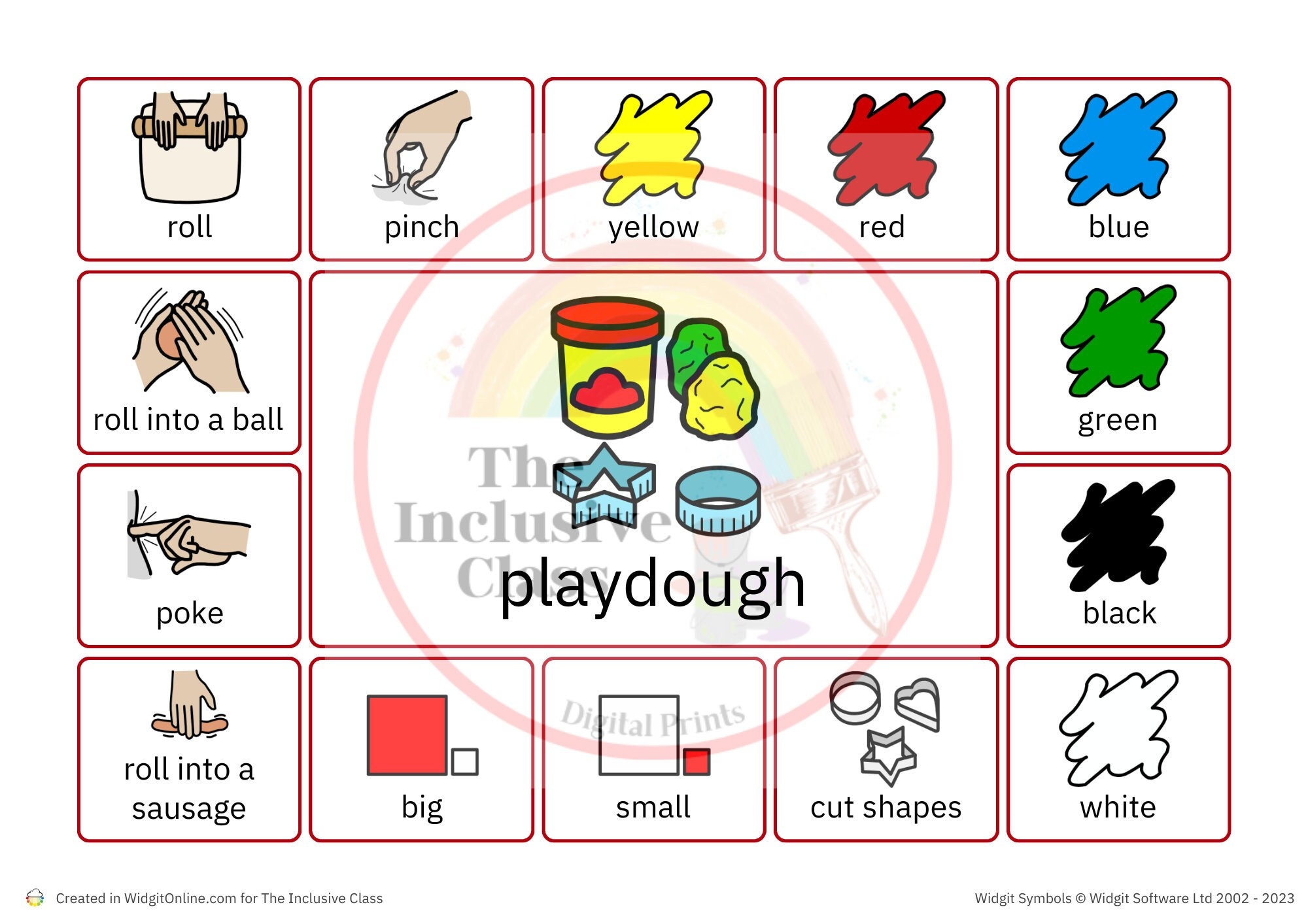 Playdough Communication Board, Visual Aids for Sensory Play, Autism ...