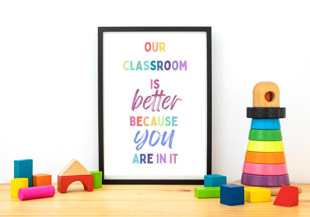 Classroom Positivity Wall Art for Children, Kindergarten Classroom ...