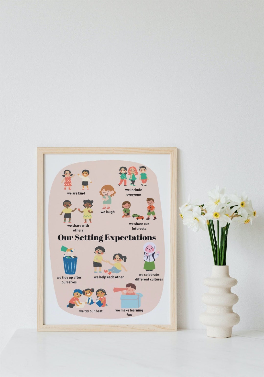 Eyfs Setting Expectations Poster, Childminder Rules, Welcome Door Sign ...