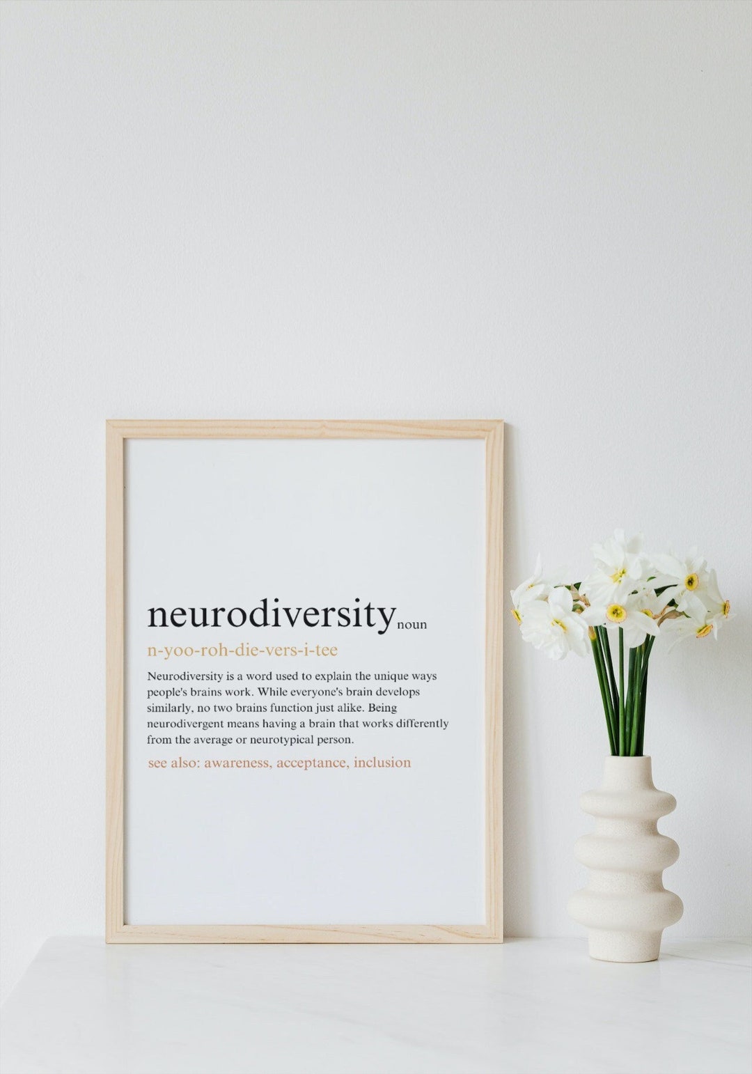 Neurodiversity Definition Wall Art, Inclusive Print, Inclusion and ...